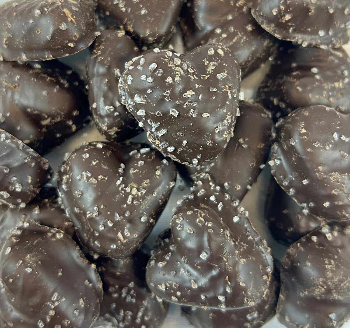 Dark chocolate sea salt caramel hearts – Nuts To You
